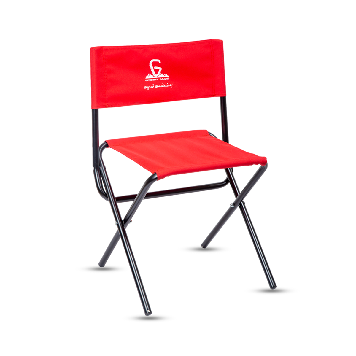 Greenlands Folding Camping Chair Mild Steel in Red Color for Outdoors ...